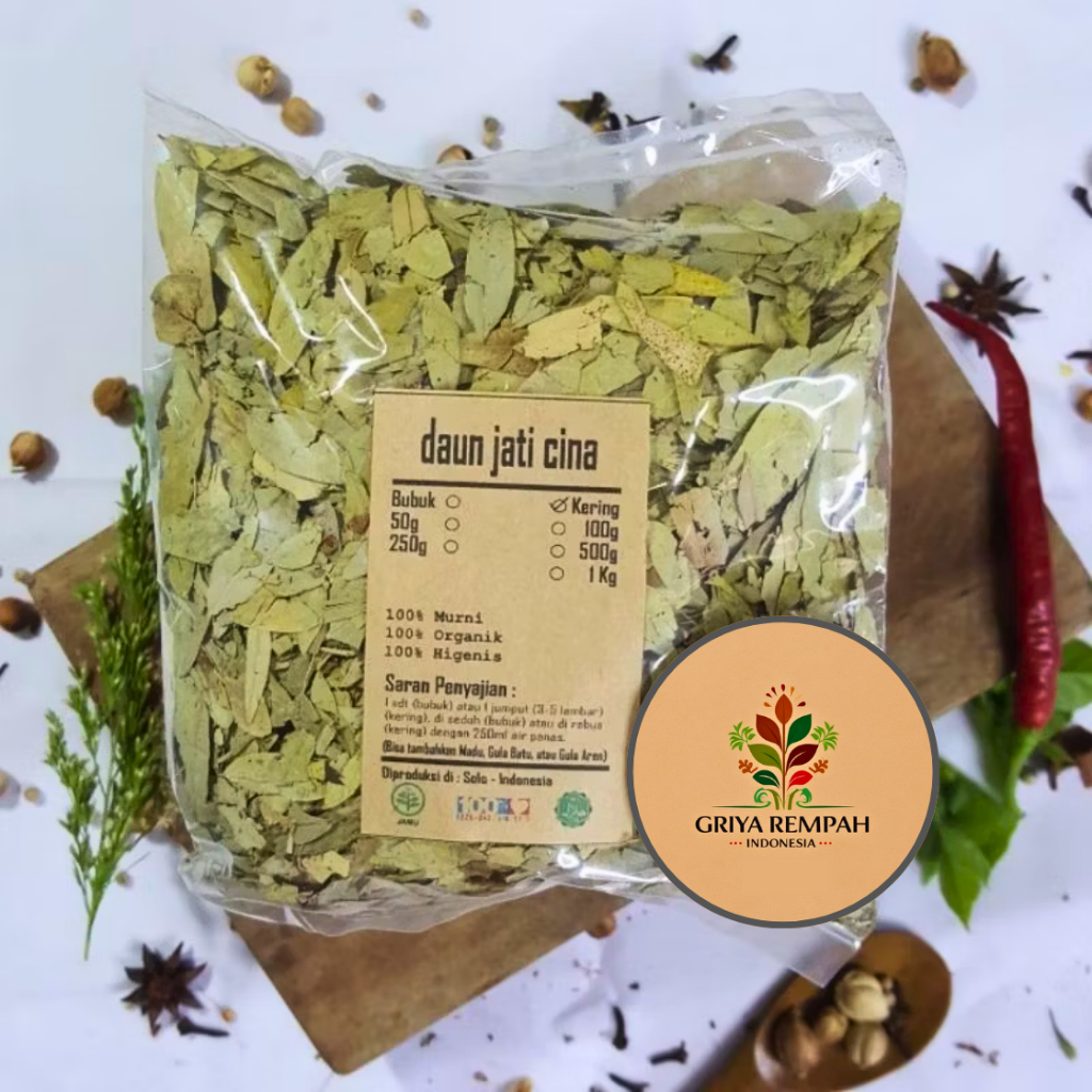 Jual DAUN JATI CINA KERING 250 GRAM Premium Ramuan Rempah Herbal Alami ...