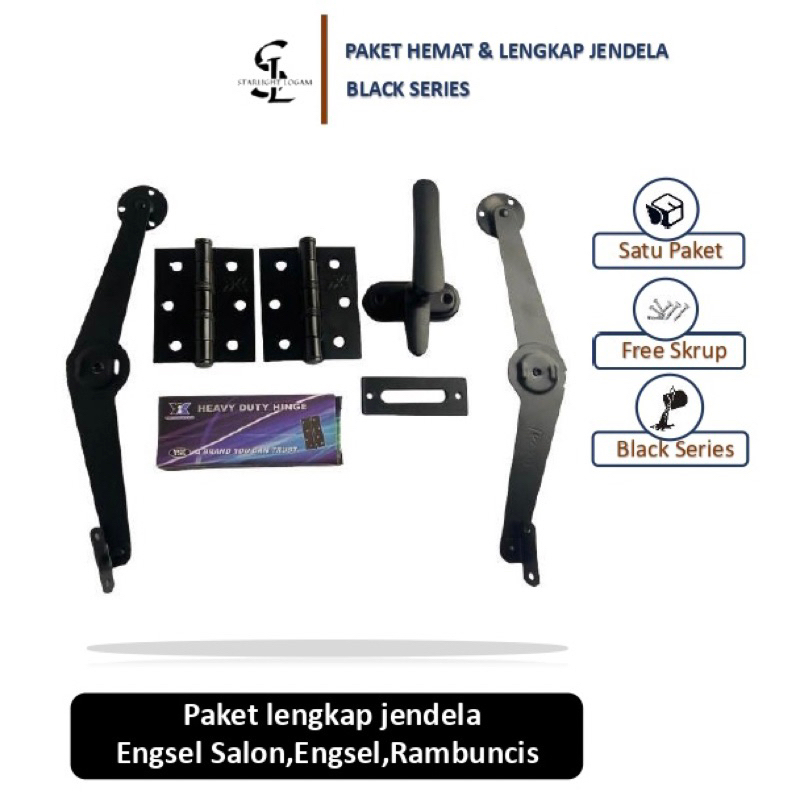 Jual Paket Hemat & Lengkap jendela rumah terdiri dari Engsel salon ...