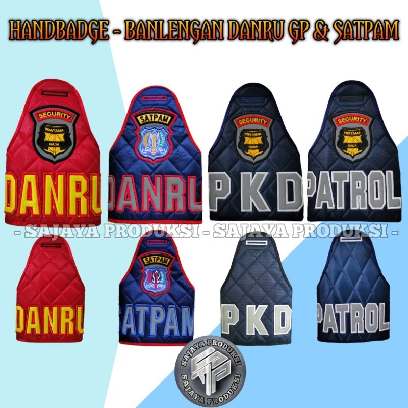 Jual Ban lengan DANRU security / ban lengan DANRU logo security bordir ...