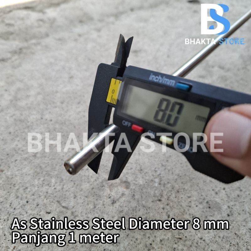 Jual As Stainless Steel Diameter 8 mm Panjang 1 Meter | Shopee Indonesia