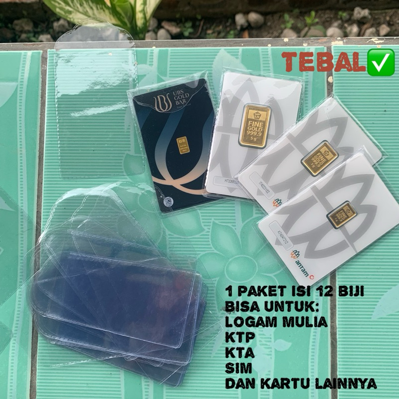 Jual ISI 12 CASE CARD PELINDUNG KARTU TEBAL DAN AWET UNTUK LOGAM MULIA ...