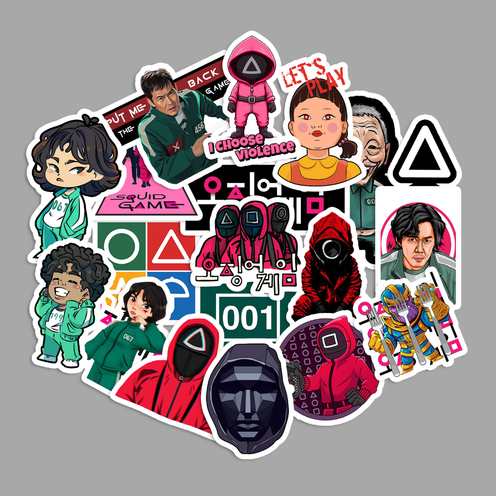 Jual STICKER PACK - SQUID GAME | STICKER KOPER STICKER TUMBLER STICKER ...