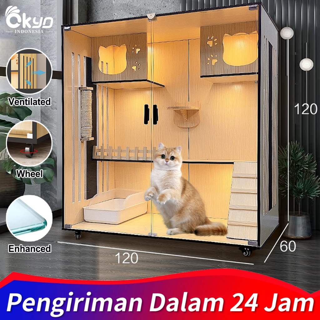 Jual Kandang rumah kucing tahan gores rumah kucing kayu rumah kucing ...