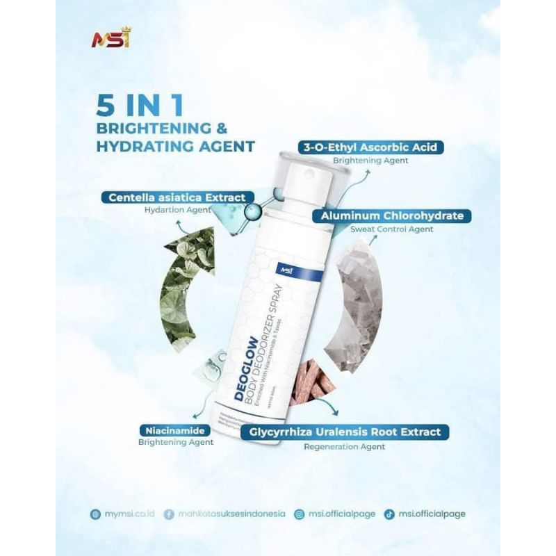 Jual MSI Deoglow Brightening & Hydrating Agent (1paket UM) | Shopee ...