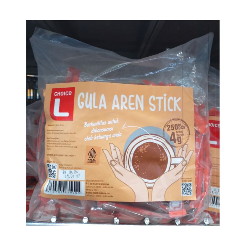 Jual GULA AREN STICK CHOICE L ISI 250 PCS @4GR | Shopee Indonesia