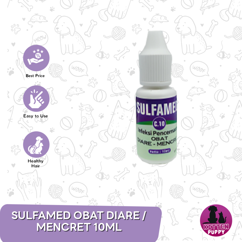 Jual Sulfamed Obat Diare Mencret Kucing Anjing 10ML | Shopee Indonesia