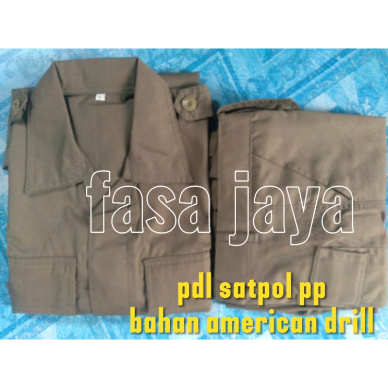 Jual SERAGAM PDL SATPOL PP BAHAN DRILL | Shopee Indonesia