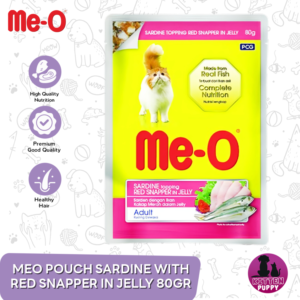 Jual Meo Makanan kucing Basah Cat Food Pouch Wetfood Me-O Sachet 80 ...