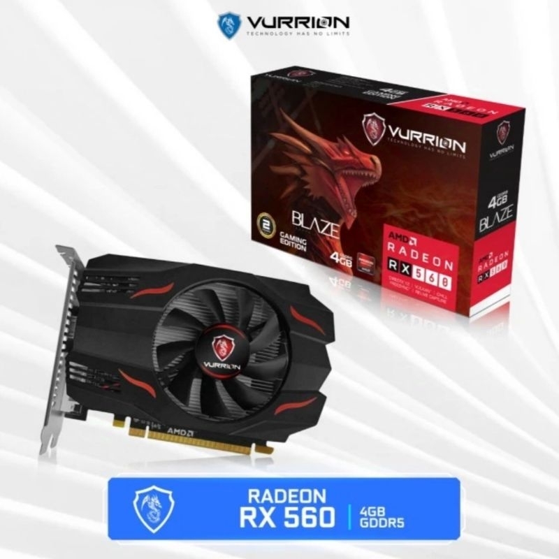 Jual VGA Card RX 560 Vurrion Blaze White 4GB DDR5 128bit Radeon VGA ...