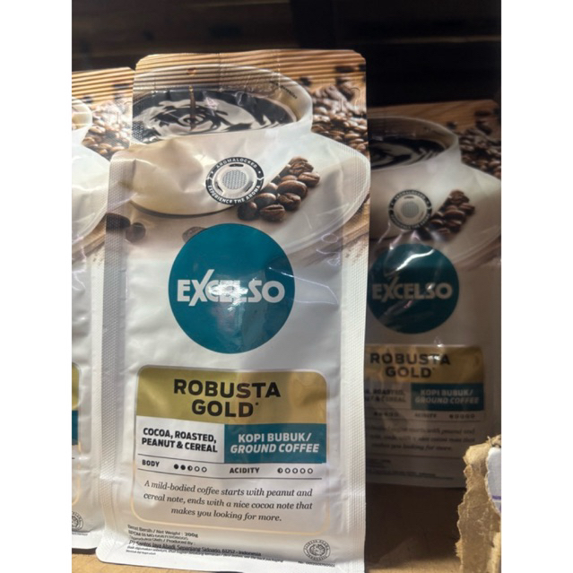 Jual Excelso Kopi Bubuk Robusta Gold Pack 200gr | Shopee Indonesia