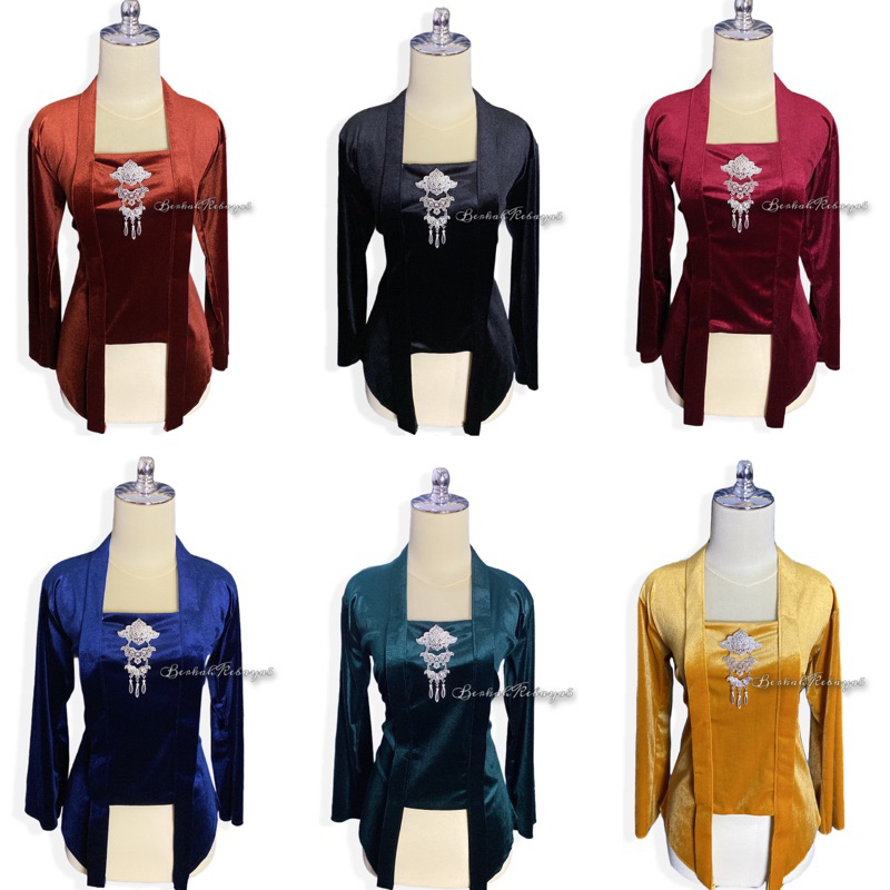 Jual KEBAYA BLUDRU KUTU BARU POLOS TERMURAH | Shopee Indonesia