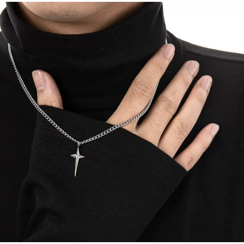 Jual Kalung Titanium Hip Hop Liontin Bintang Pria Dan Wanita Model ...