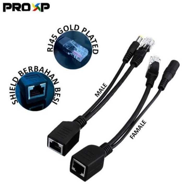 Jual KABEL POE SPLITTER & POE INJECTOR RJ 45 MALE FEMALE | Shopee Indonesia