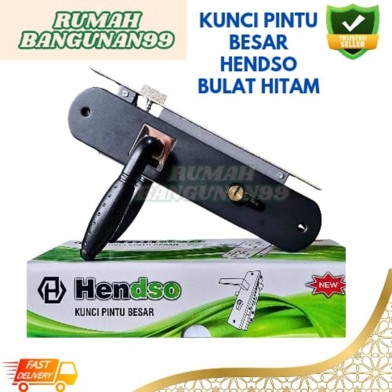 Jual Kunci Pintu / Selot Pintu Besar HENDSO HITAM BULAT | Shopee Indonesia