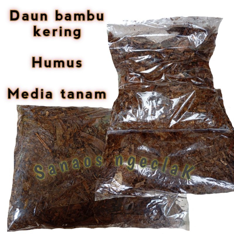Jual Daun Bambu Kering Humus Media Tanam ukuran plastik 5kg | Shopee ...