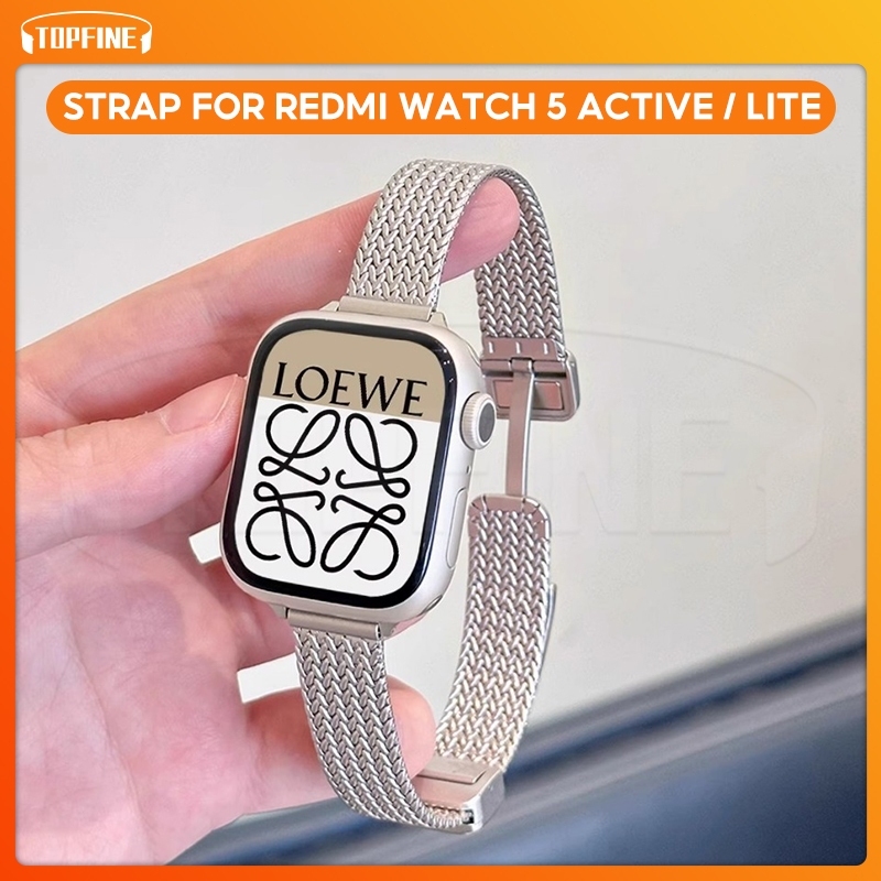 Jual Tali redmi watch 5 active Steel strap / redmi watch 5 lite Steel ...