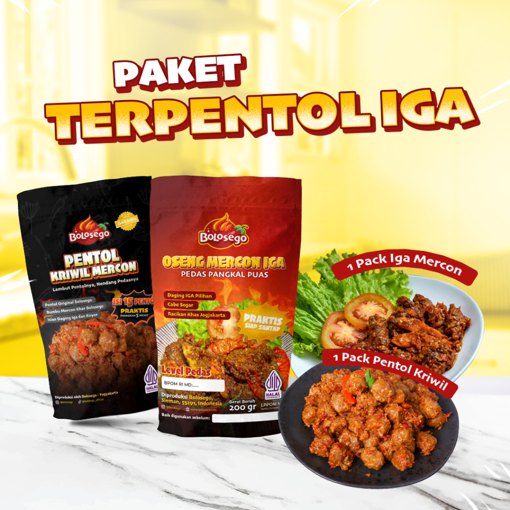 Jual PAKET TERPENTOL IGA (1 PACK PENTOL KRIWIL MERCON + 1 PACK IGA ...