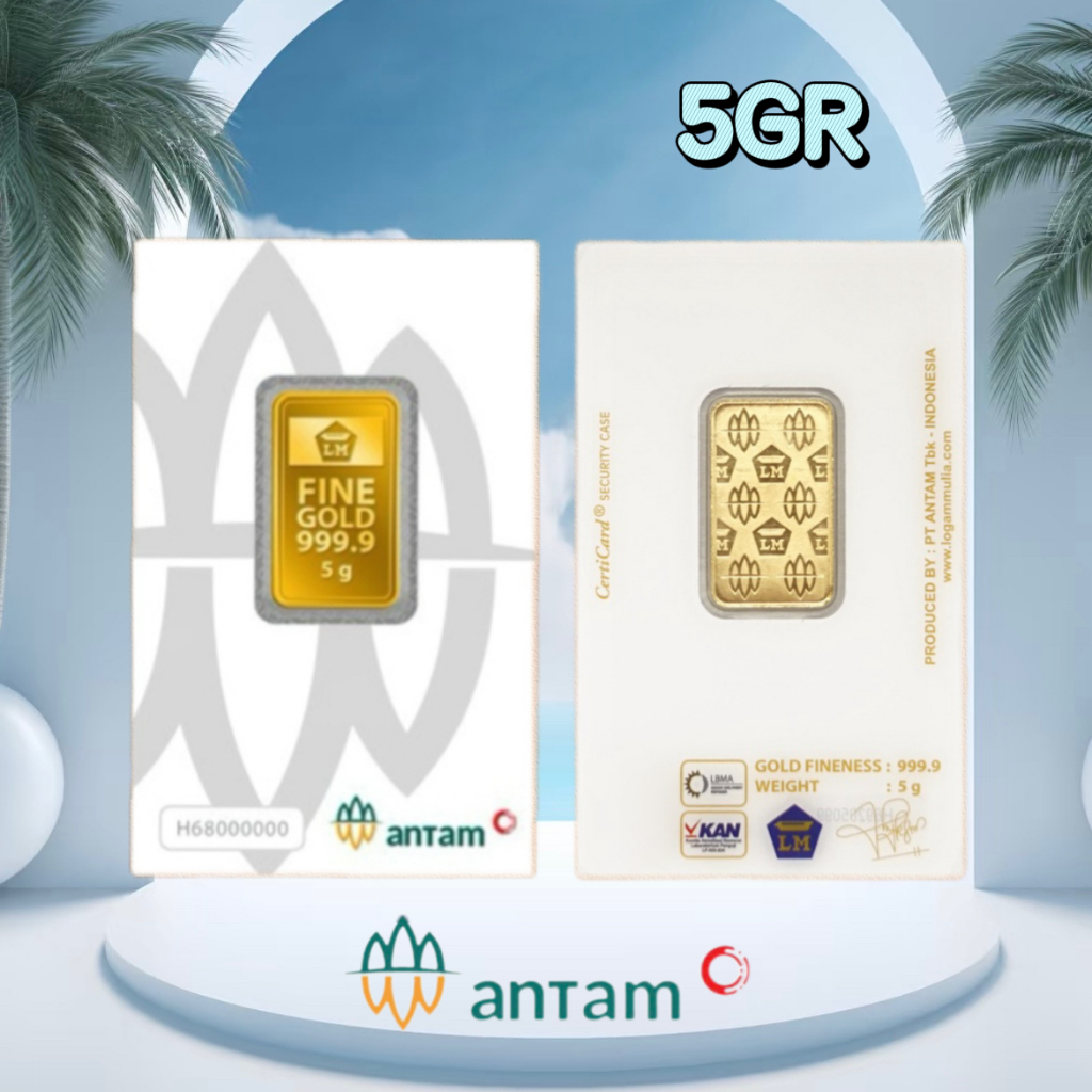 Jual Micro Gold 5 Gram Premium Logam Mulia（LM）Emas Antam 5 gr Regular ...