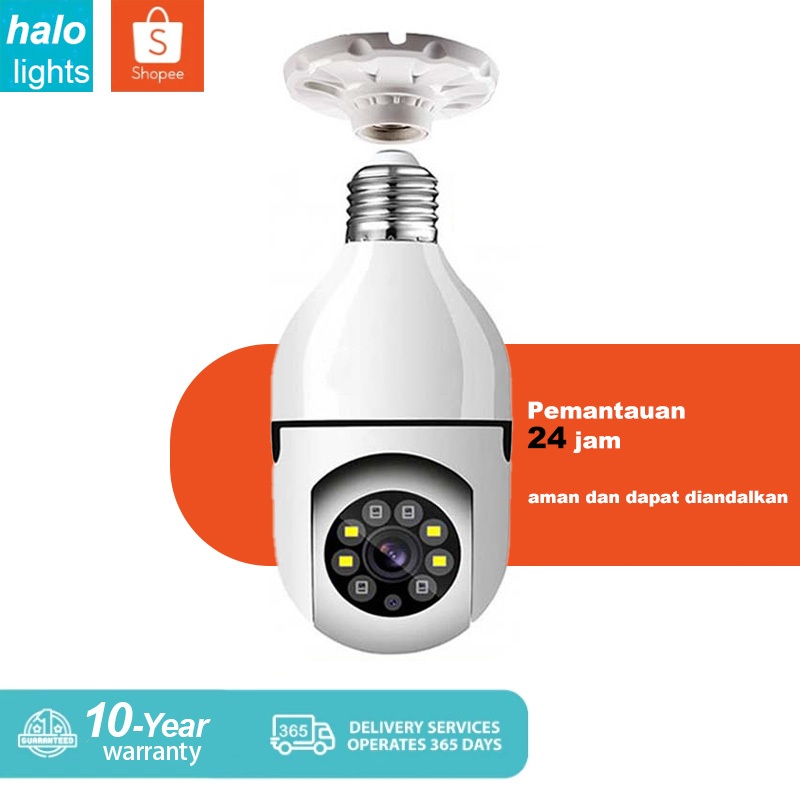 Jual CCTV E27 Ditingkatkan Wireless Smart Camera Lampu 360' Wireless IP ...
