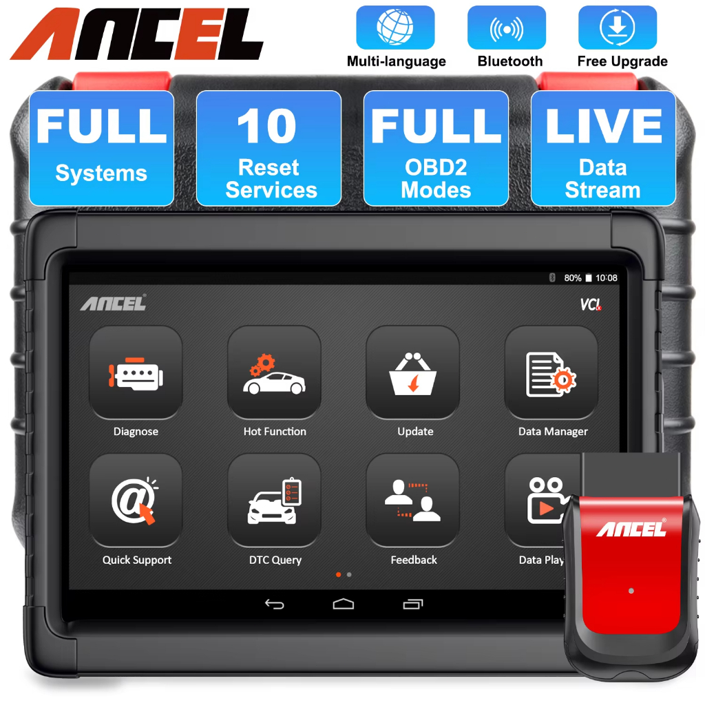 Jual ANCEL X6 Bluetooth OBD2 Pemindai Mobil Pemindai Mobil IMMO ABS SRS ...