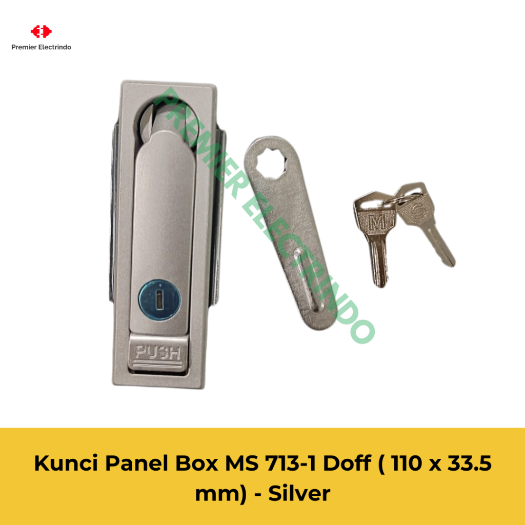 Jual Kunci Panel Push Lock MS 713-1 Silver Doff (110mm x 34mm) - Kunci ...
