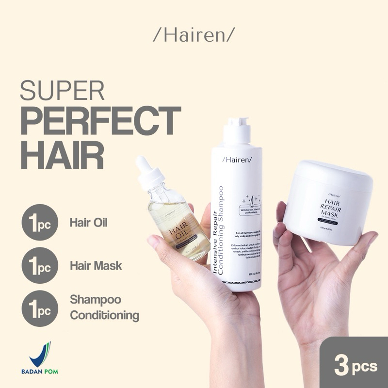 Jual [FREE GIFT] Hairen Bundling (Hair Oil + Intensive Repair ...
