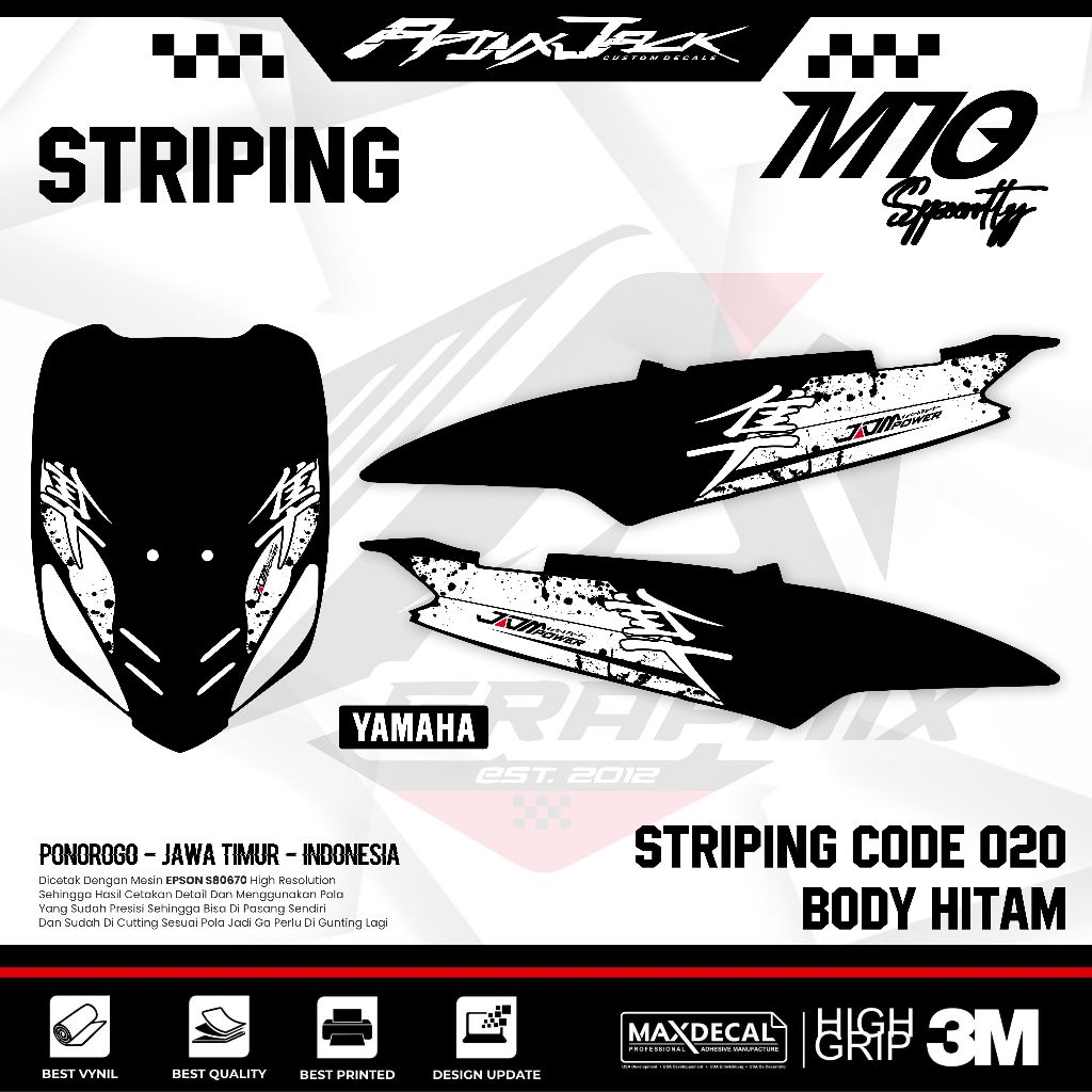Jual Striping mio sporty- sticker mio- sticker striping mio-mio 020 ...