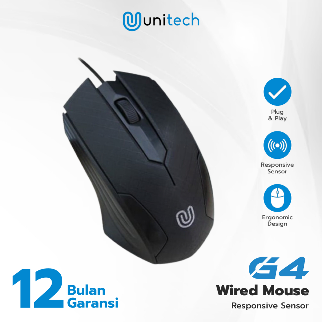 Jual Mouse USB 2.0 / Mouse Kantor - Optical Sensor | 1000 DPI - Mouse ...