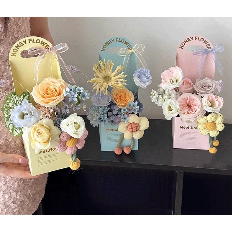 Jual Creative Bouquet Honey Flower Bucket / Kreatif Buket Kotak Flower ...
