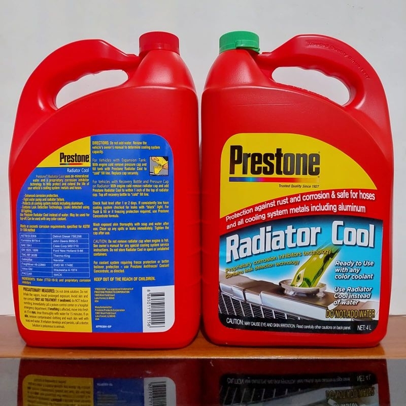 Jual Air Radiator Prestone Coolant Galon 4L Air Radiator Warna Hijau ...