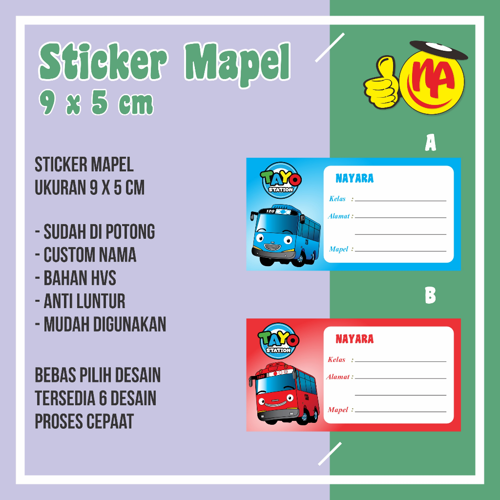 Jual Label mapel/Stiker mapel/Sticker/Label buku/Stiker buku/Stiker ...