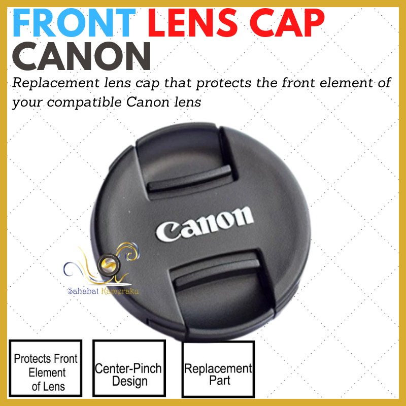 Jual Tutup Lensa / Front Lens Cap Canon (model II Original) 43mm 49mm ...
