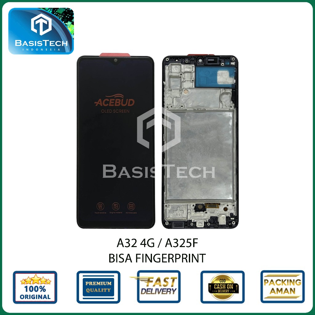 Jual LCD SAMSUNG A32 4G - A325 - A325F - OLED +FRAME - BISA FINGERPRINT - ACEBUD | Shopee Indonesia