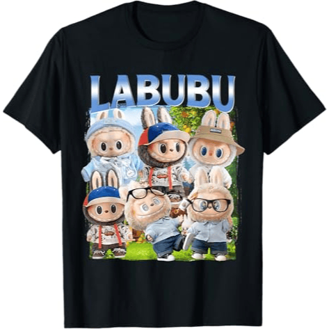 Jual Funny Labubu Cute Labubu The Monsters Meme Vintage T-Shirt 2 ...