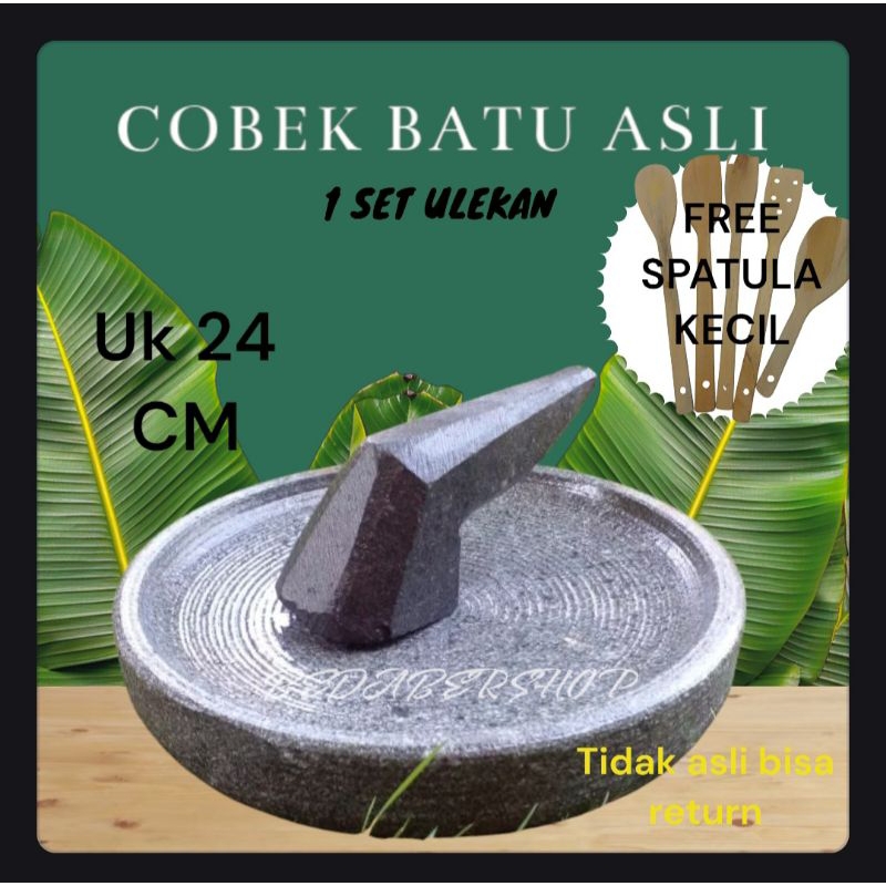 Jual COBEK BATU ASLI/ULEKAN BATU/PENGGILING CABE ASLI TANPA CAMPURAN ...