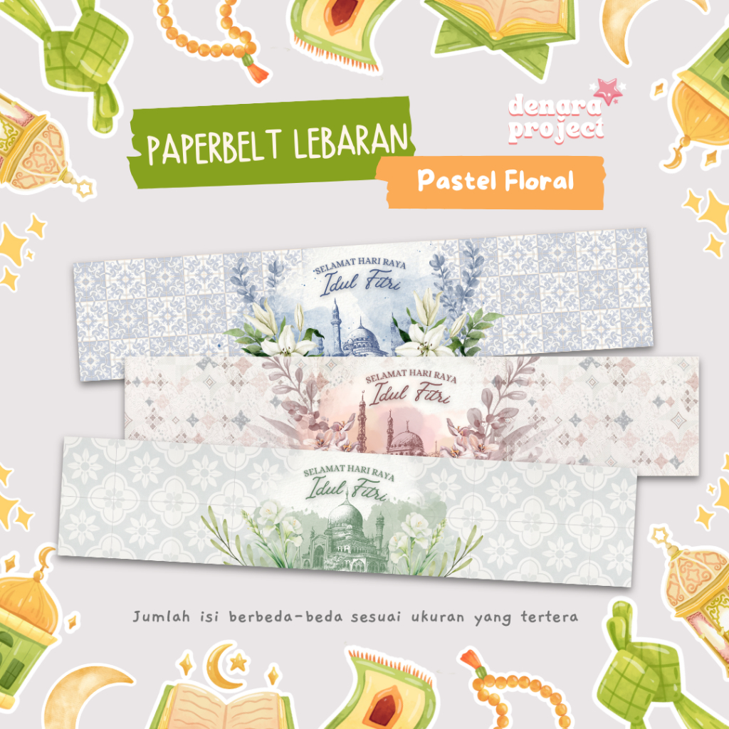 Jual (12pcs) Paper Belt Hampers Lebaran Idul Fitri - Hampers Sleeve ...