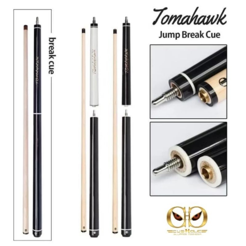 Jual TOMAHAWK JUMP BREAK CUE - BLACK / WHITE | Shopee Indonesia
