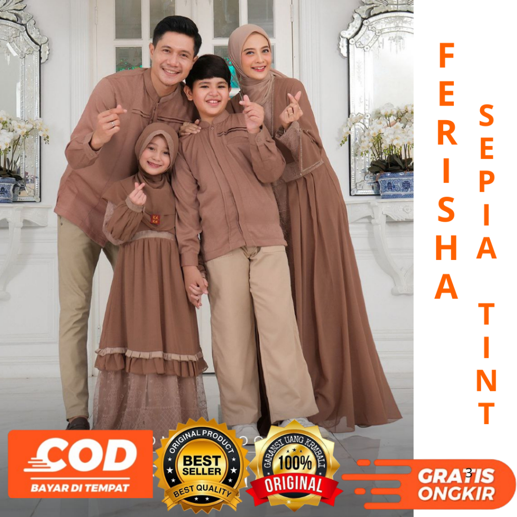 Jual KEKE FERISHA SERIES SEPIA TINT SARIMBIT KELUARGA LEBARAN 2025 ...