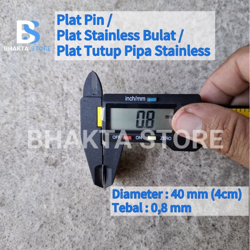 Jual Plat Bulat Lingkaran Stainless Diameter 40 mm Tebal 0,8 mm / Plat ...
