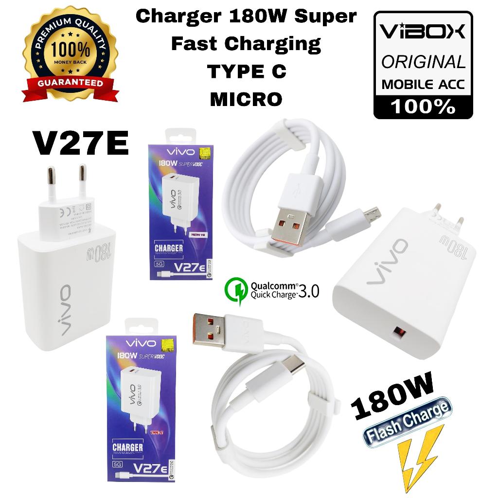 Jual Charger 180w Vivo V27E 5G Casan Set + Kabel Data 1M Micro / Type C ...