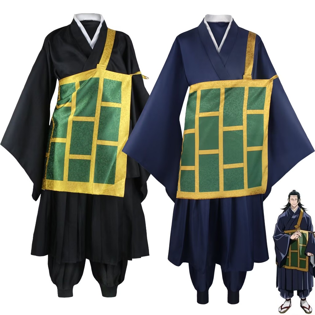 Jual Geto Suguru Cosplay Costume Black Blue kimono School Uniform Anime ...