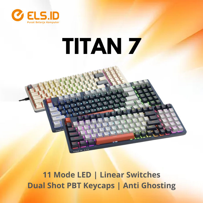 Jual Gamen Titan 7 Keyboard Mechanical 11 Mode LED | Shopee Indonesia