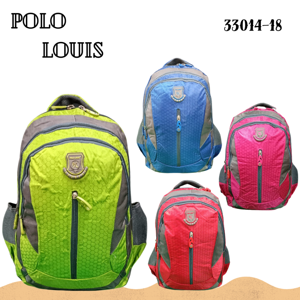 Jual 33014-18In Ransel Polo Louis Multifungsi Free Rain Cover Ransel ...