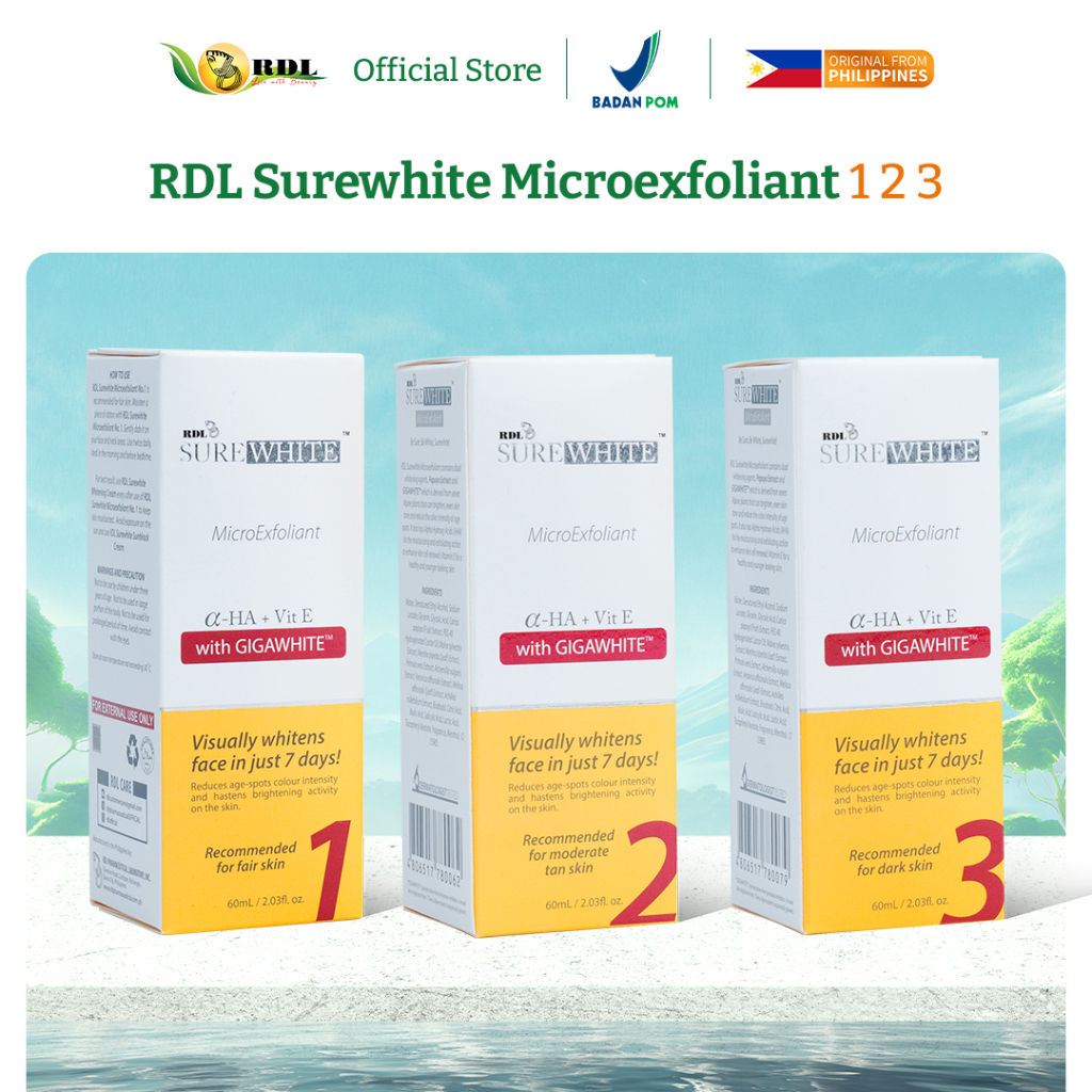 Jual RDL Surewhite Microexfoliant Toner RDL No 1 2 3 Memperbaiki Wajah ...
