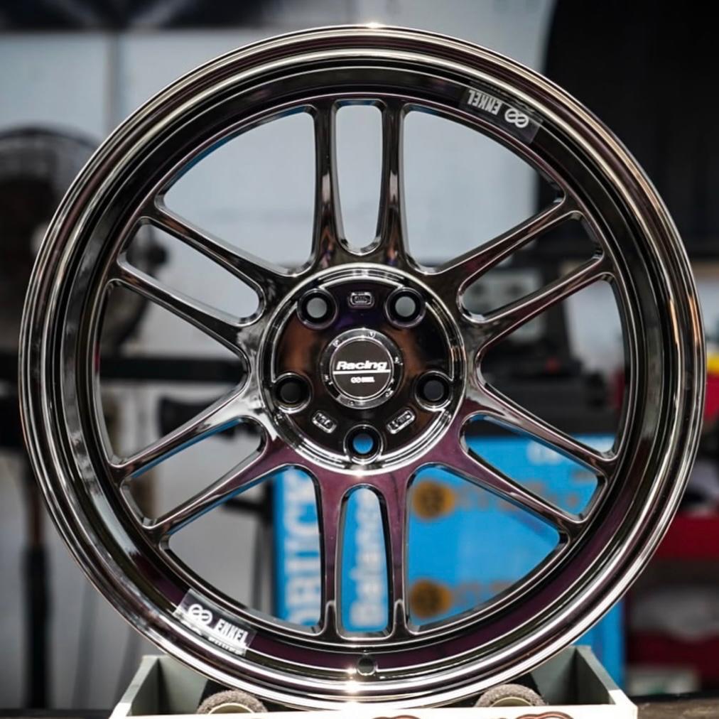 Jual VELG WINCH ENKEI RPF1 BLACK CHROME FLOW FORMING R18" PCD 5x114 Lebar 9 ET 28 WARNA BLACK ...