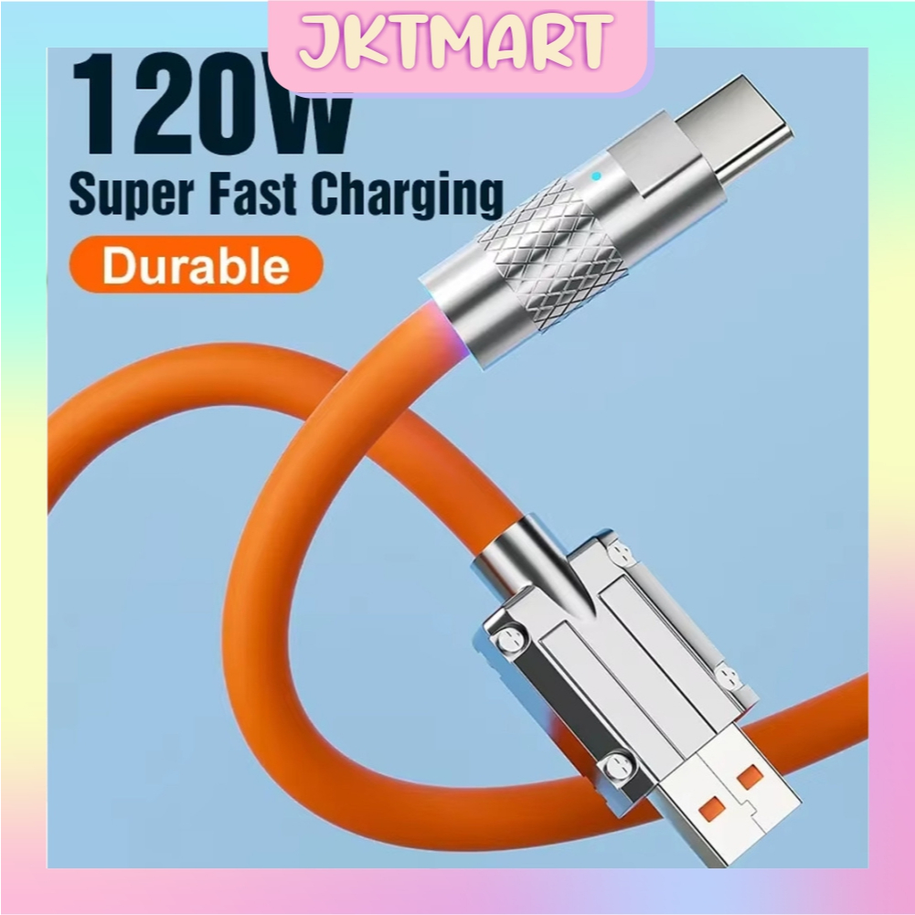 Jual ⭐ JKTMART ⭐ 120W kabel data Fast Charging Micro usb Type-C Cable FOR iPhone ios usb Android ...