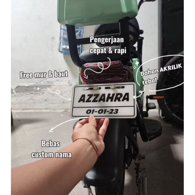 Jual Plat SEPEDA LISTRIK bahan akrilik tebal | Shopee Indonesia