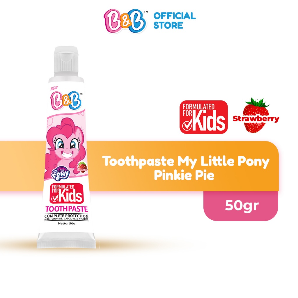 Jual B&B Toothpaste My Little Pony Pinkie Pie 50gr | Shopee Indonesia