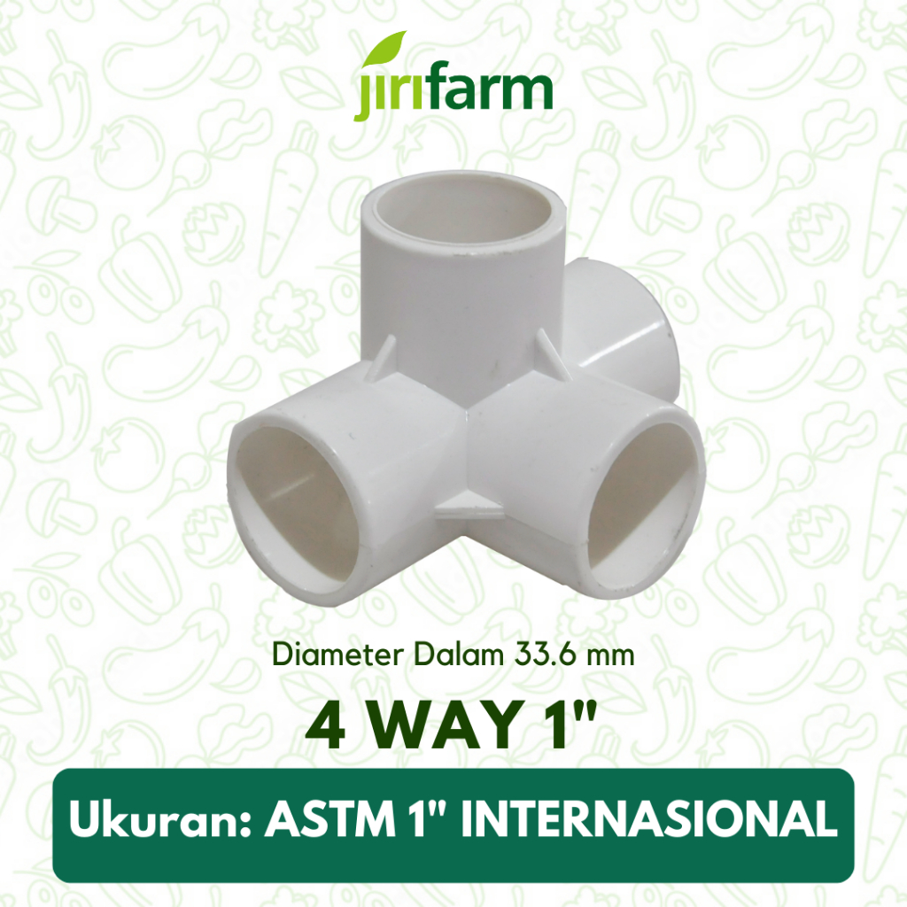 Jual JIRIFARM - Fitting Pipa Paralon 1 Inch Inci 4 Way Arah 1" ASTM ...