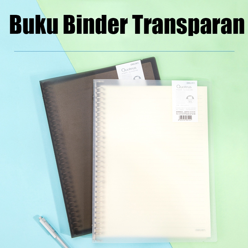 Jual Binder A5/B5 Buku Binder Aesthetic Transparan Hitam Putih Loose ...